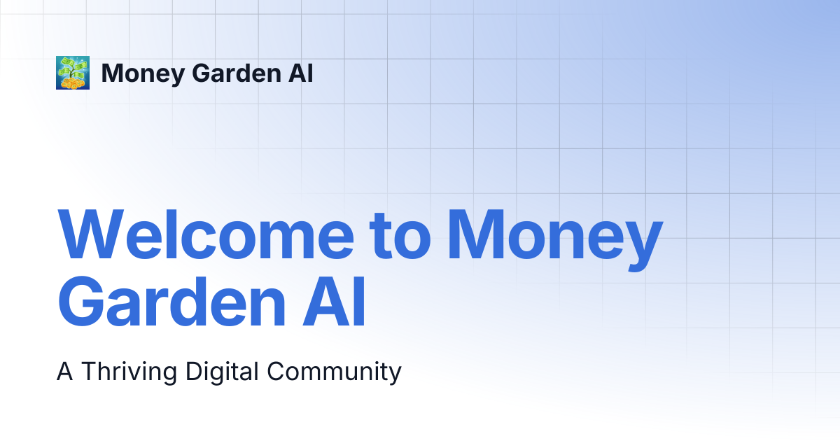 Welcome to Money Garden AI | Money Garden AI